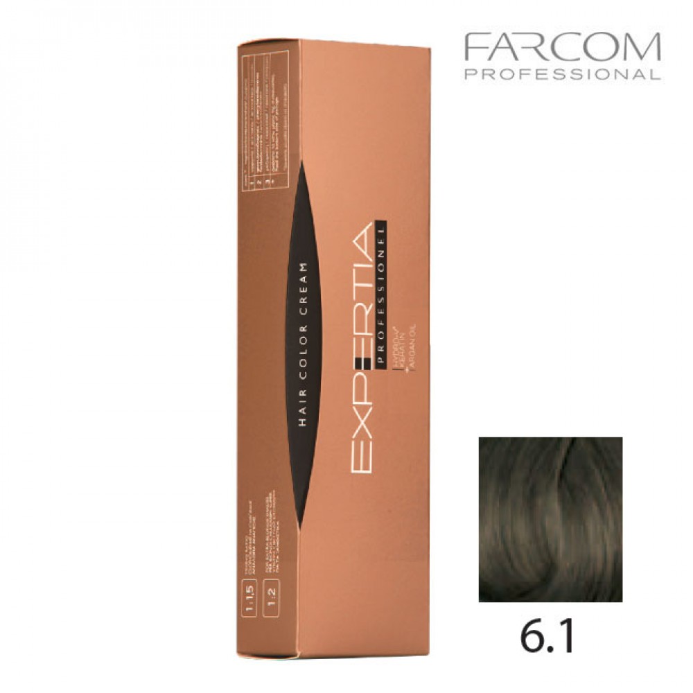 Farcom Expertia Professionel Permanent Hair Color Cream 100ml 6.1-DA ...